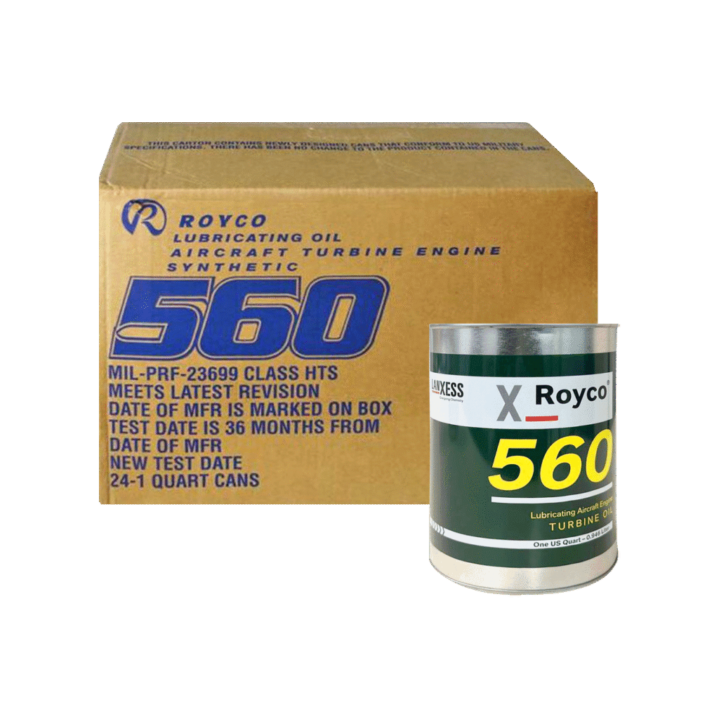 Royco 560 Aceite de Turbina Mil-PRF-23699 HTS Caja con 24 QTS. - TGA